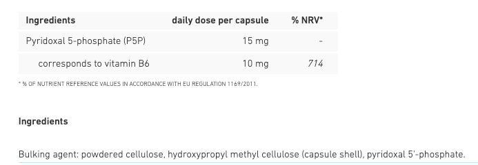 Biogena Vitamin B6 activated P5P 120 capsules – Shasva Health